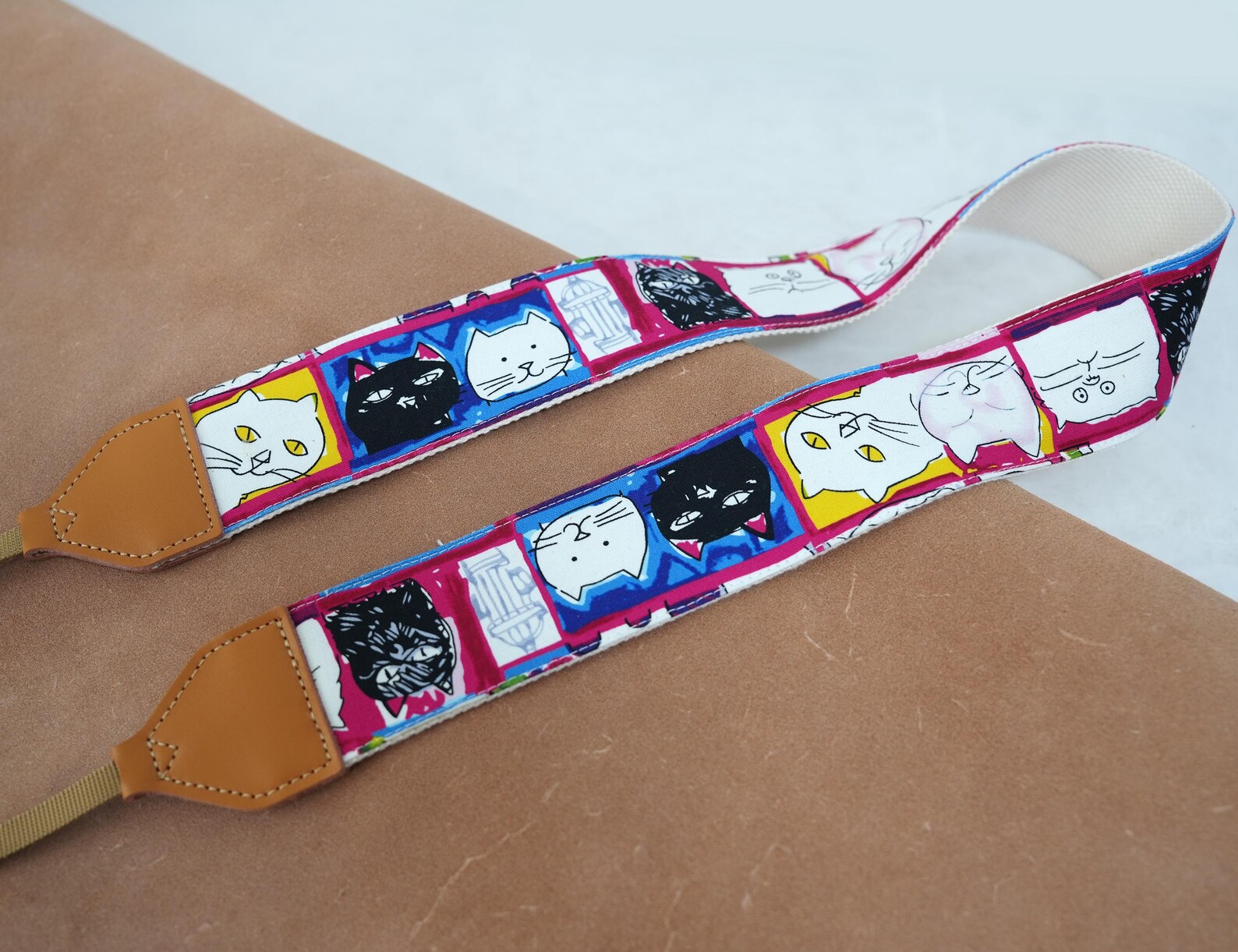 Handmade Camera Strap, Cat Pattern Camera Strap, Camera Strap With ...