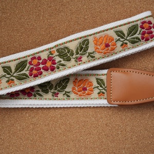 Embroidered Camera Strap, Floral Camera Strap, Camera Shoulder Strap ...