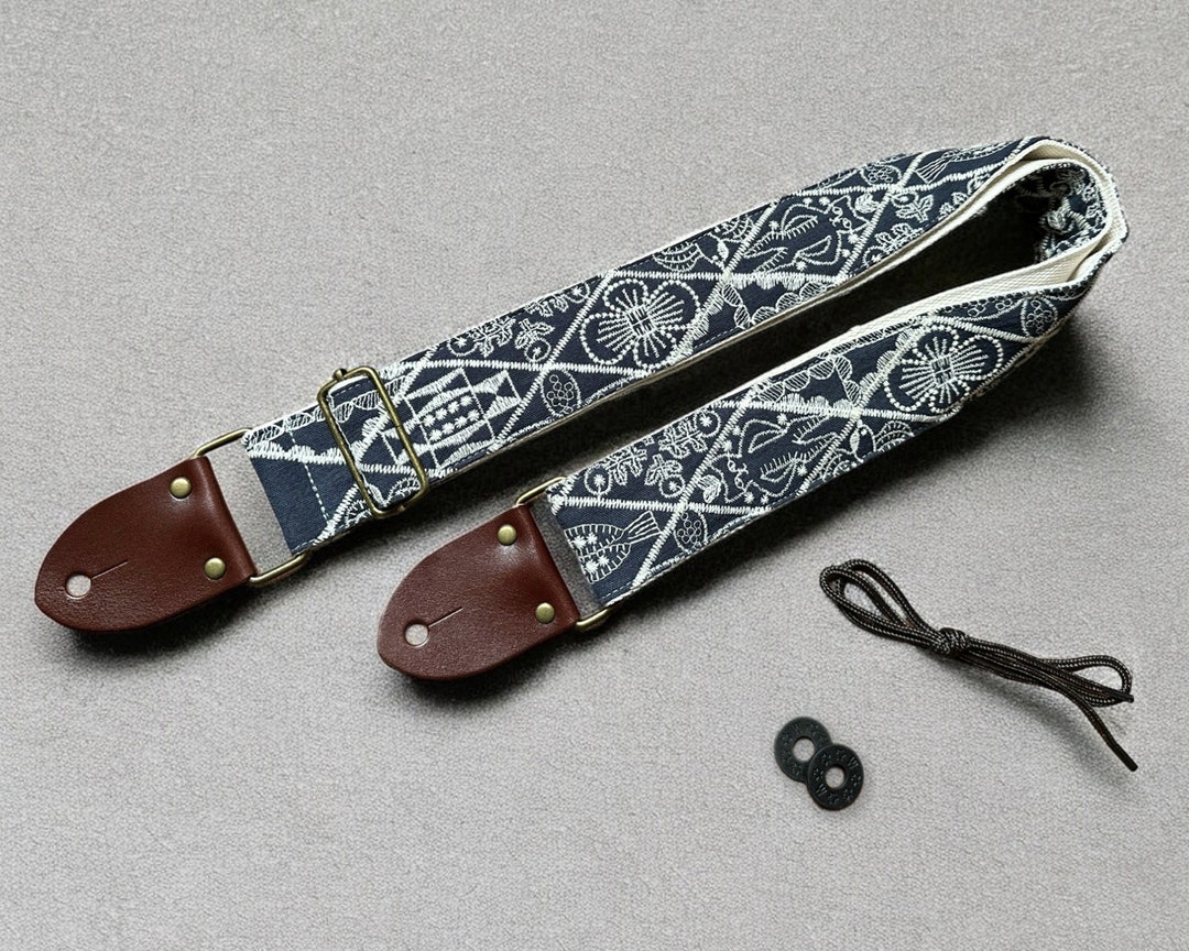 Embroidered Totem Guitar Strap, Handmade Guitar Shoulder Strap ...