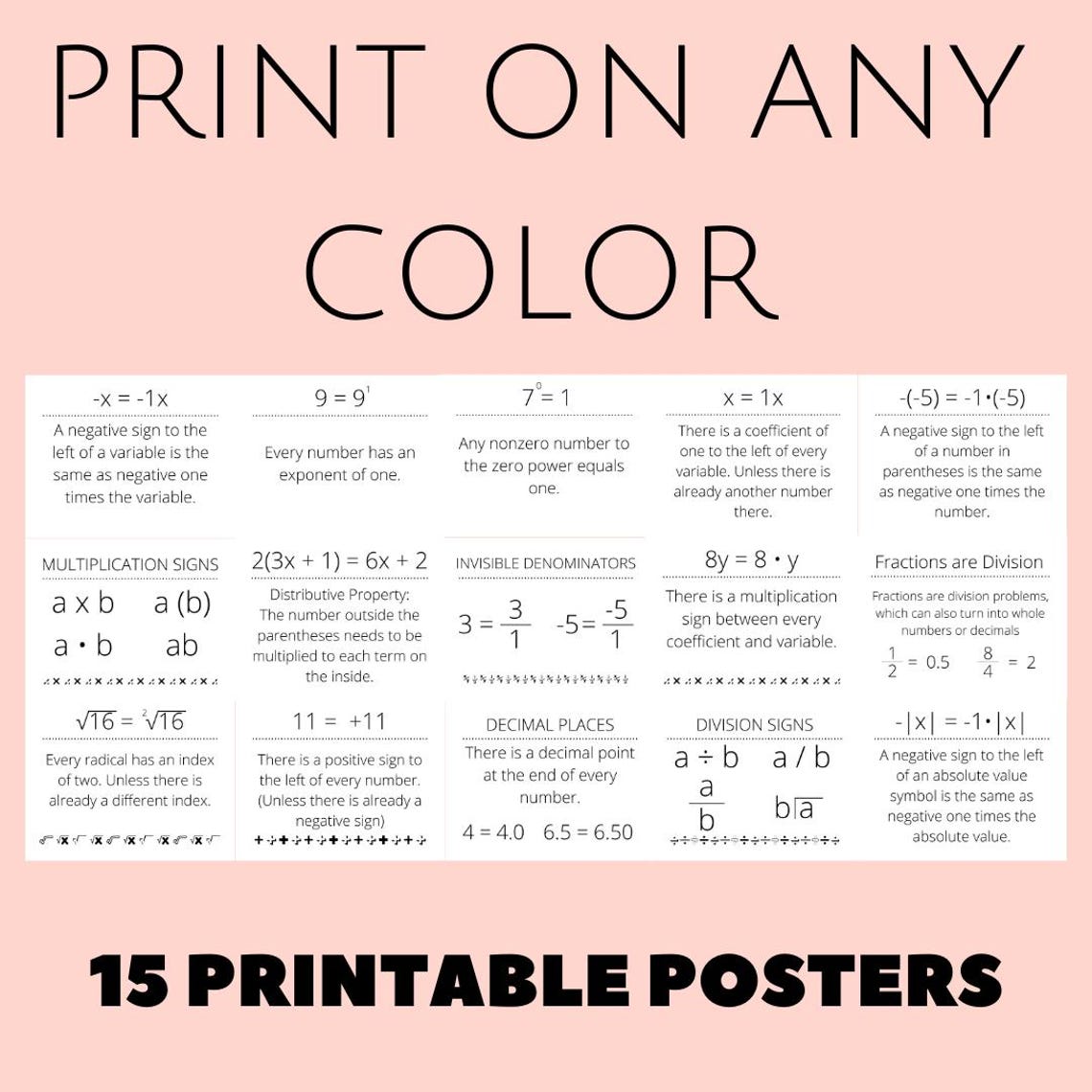 Invisible Math Posters, Math Classroom Decor, Math Classroom Signs ...
