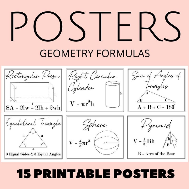 Math Classroom Decor Bundle,math Poster Bundle,math Classroom,math ...