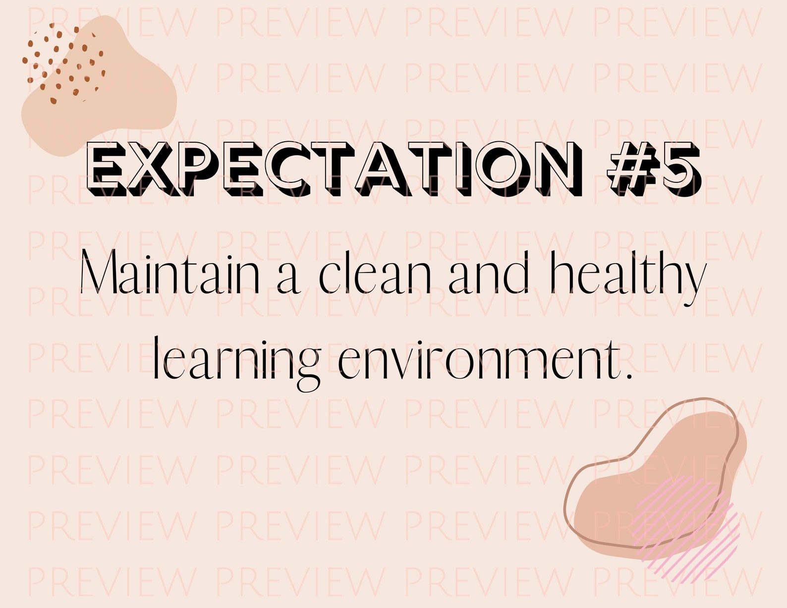 Classroom Expectations Posters Signs Boho Modern Rules - Etsy