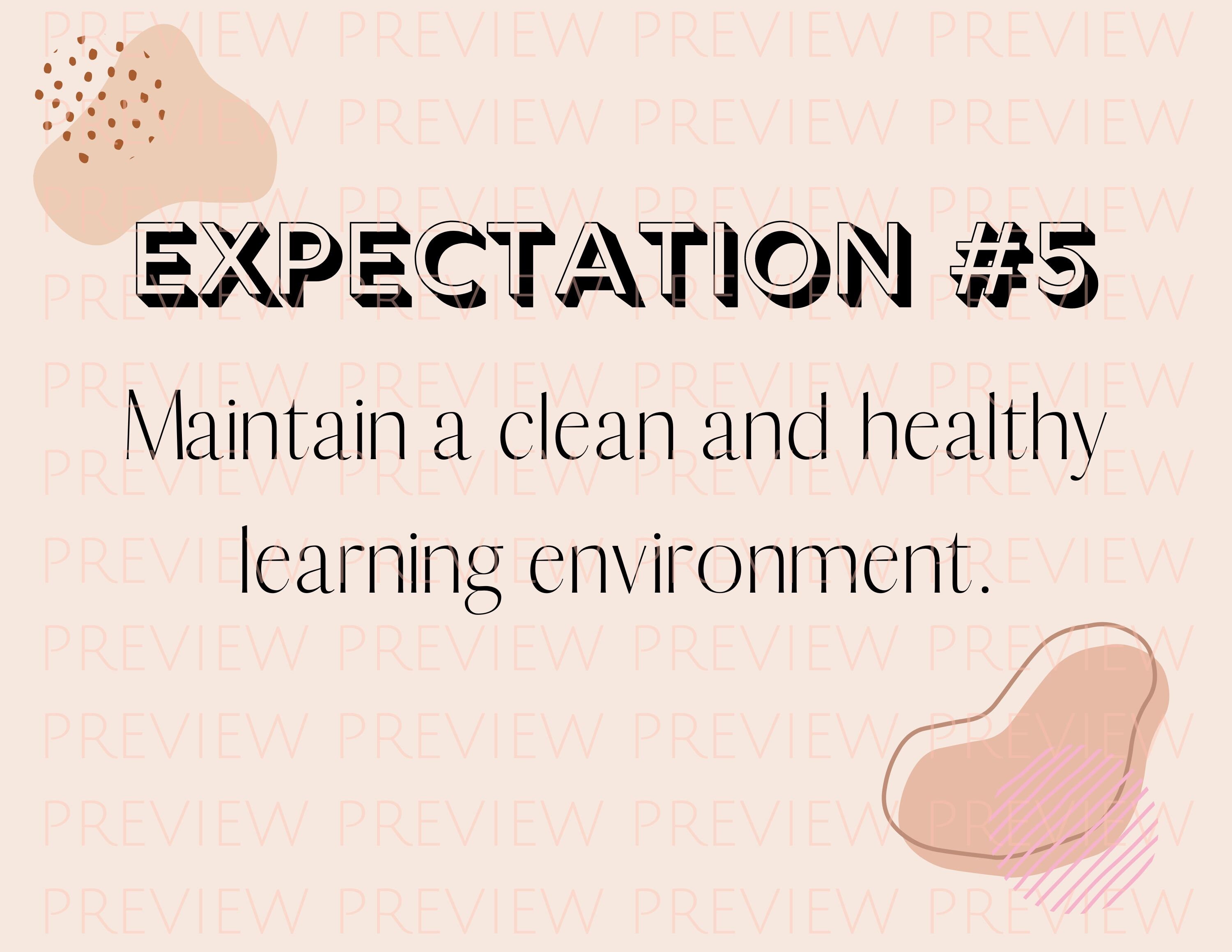 Classroom Expectations Posters, Signs, Boho Modern Rules, Printable ...