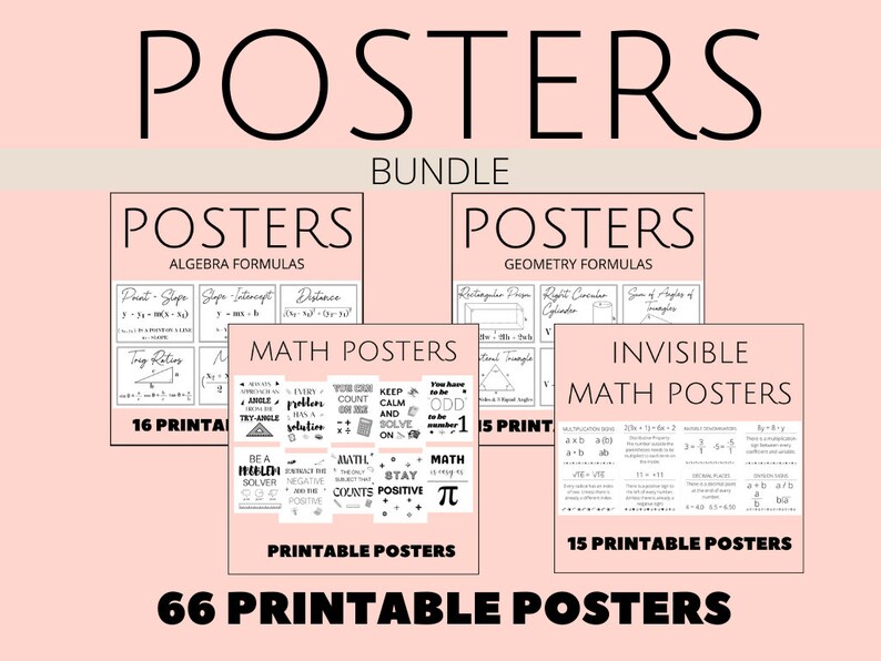 Math Classroom Decor Bundle,math Poster Bundle,math Classroom,math ...