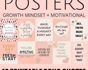 Modern Boho Motivational Classroom Quotes Posters Signs Classroom Decor ...