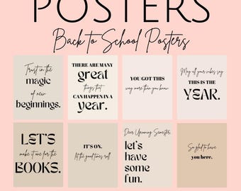 Back-to-school Middle & High School Classroom Decor Posters, Modern ...