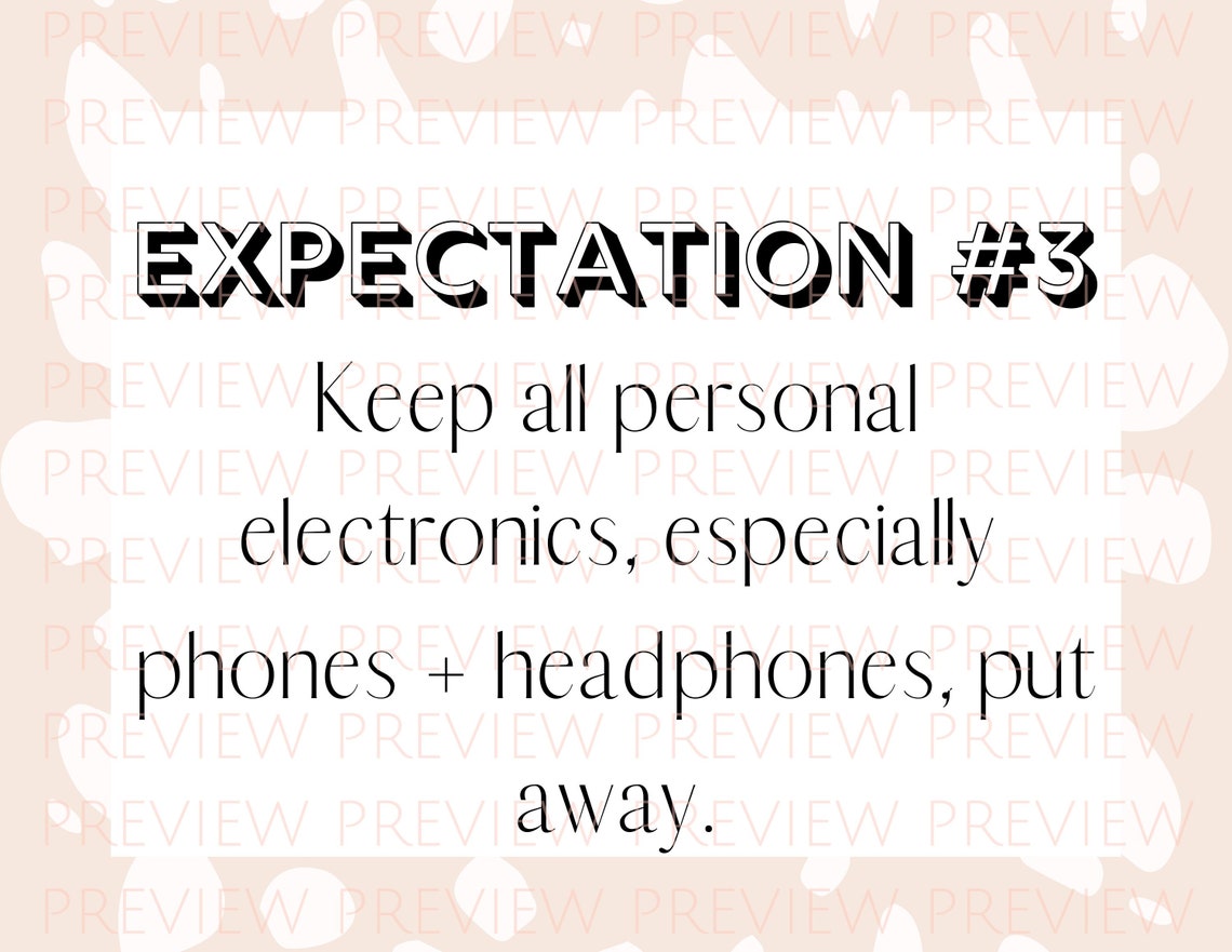 Classroom Expectations Posters, Signs, Boho Modern Rules, Printable ...