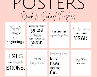 Back-to-school Middle & High School Classroom Decor Posters, Modern ...