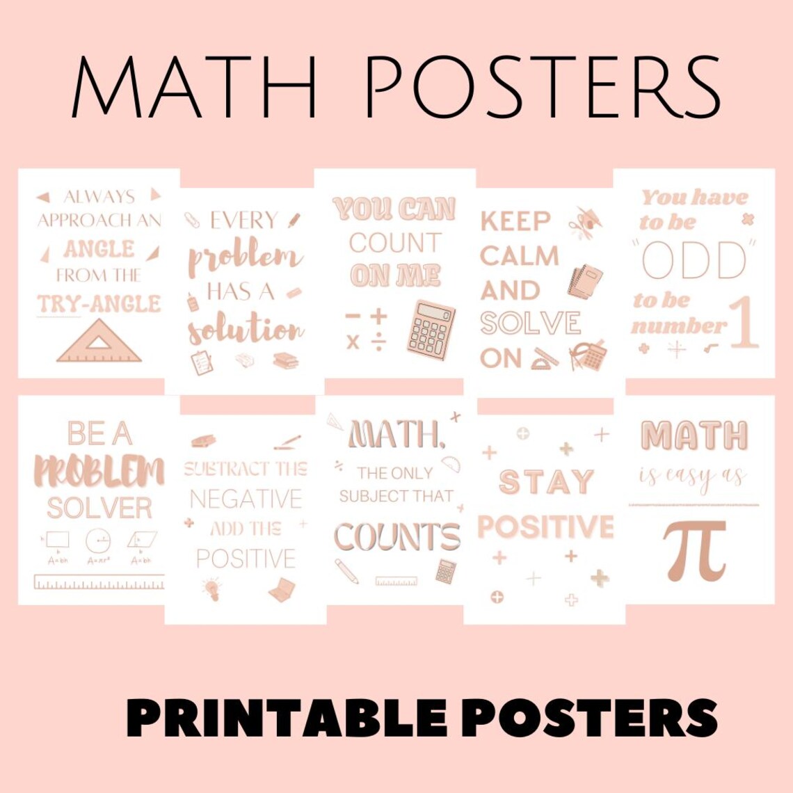 Math Classroom Posters, Math Posters, Easy and Modern Classroom ...