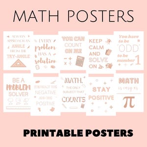 Math Classroom Posters, Math Posters, Easy and Modern Classroom ...