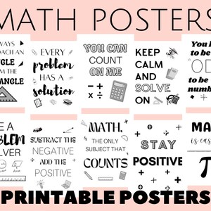 Math Classroom Posters, Math Posters, Easy and Modern Classroom ...