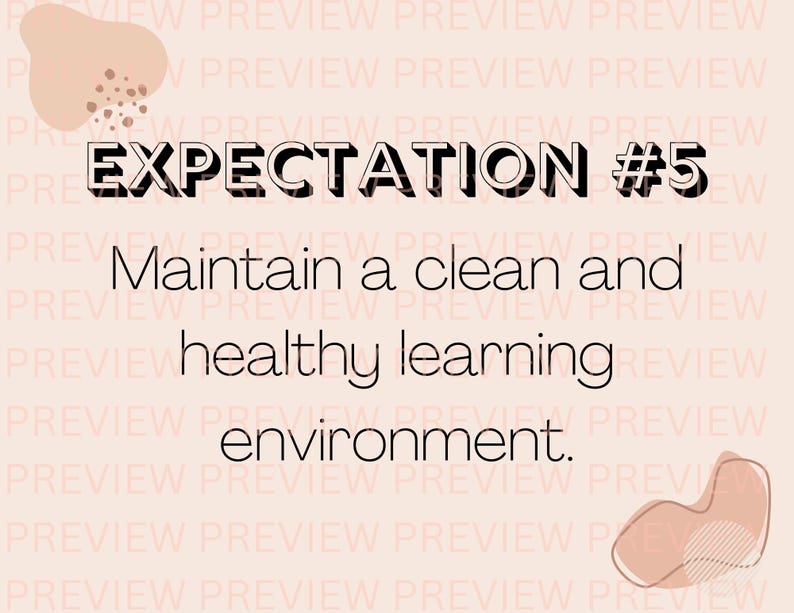 Classroom Expectations Posters, Signs, Boho Modern Rules, Printable ...