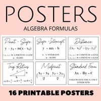 Math Formula Posters, Geometry Formula Posters, Volume Posters, Surface ...