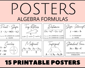 Math Classroom Signs - Etsy