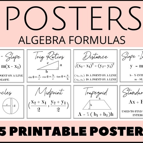 Invisible Math Posters Algebra Classroom Posters Geometry - Etsy