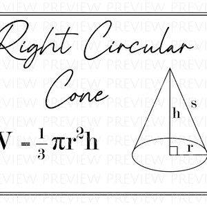 Math Formula Posters, Geometry Formula Posters, Volume Posters, Surface ...
