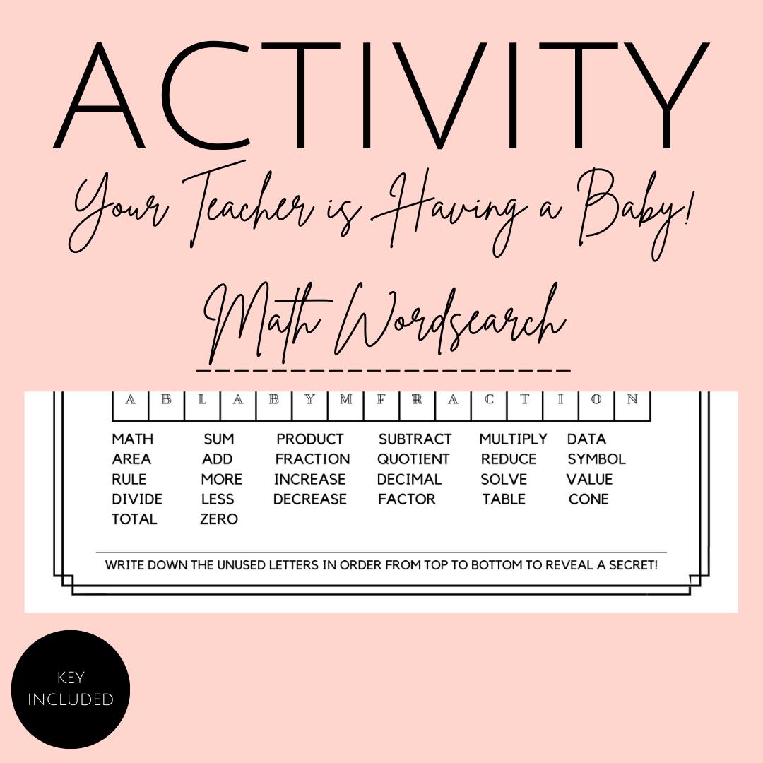 Your Teacher is Having a Baby Puzzle Pregnancy Announcement for ...