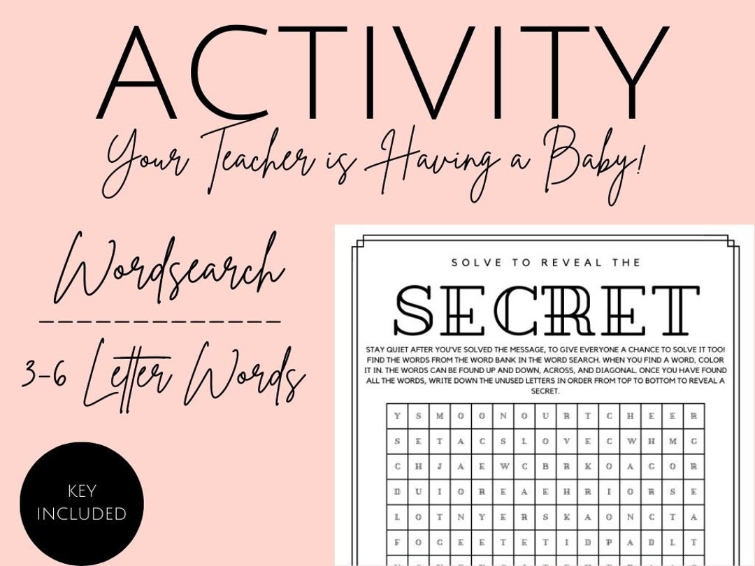 Your Teacher is Having a Baby Puzzle Pregnancy Announcement for ...