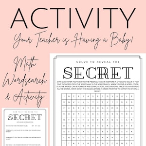 Your Teacher is Having a Baby Puzzle Pregnancy Announcement for ...