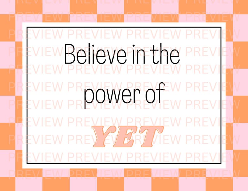 The Power of yet Posters, Groovy Retro, Growth Mindset, Elementary ...