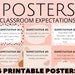 Classroom Expectations Posters Signs Boho Modern Rules - Etsy
