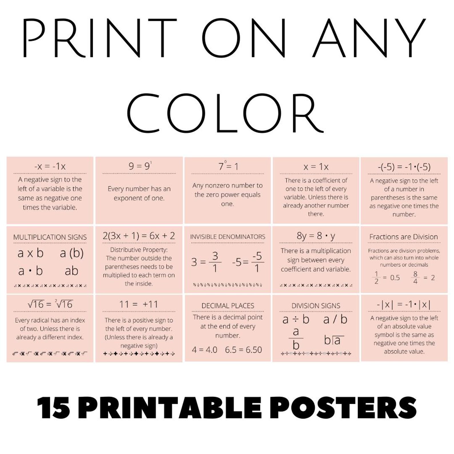 Invisible Math Posters, Math Classroom Decor, Math Classroom Signs ...