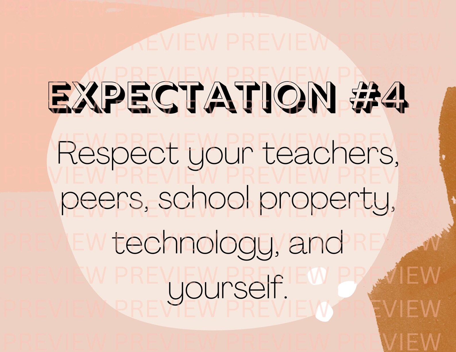 Classroom Expectations Posters, Signs, Boho Modern Rules, Printable ...