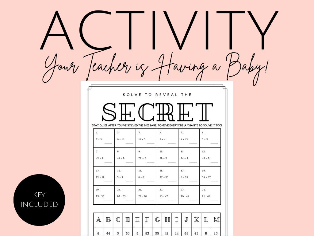 Your Teacher is Having a Baby Puzzle Pregnancy Announcement - Etsy