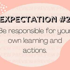 Classroom Expectations Posters, Signs, Boho Modern Rules, Printable ...