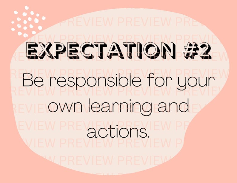 Classroom Expectations Posters, Signs, Boho Modern Rules, Printable ...