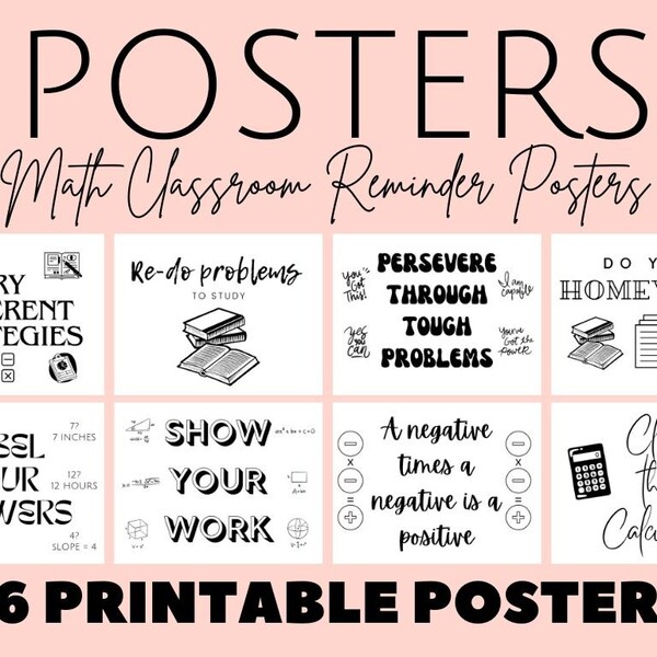 Math Classroom Decor - Etsy