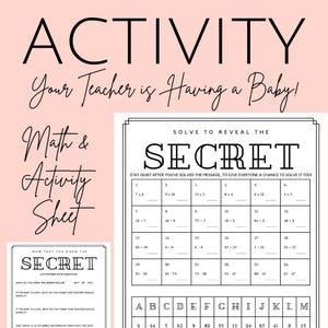 Your Teacher is Having a Baby Puzzle Pregnancy Announcement for ...