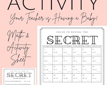 Your Teacher is Having a Baby Puzzle Pregnancy Announcement for ...