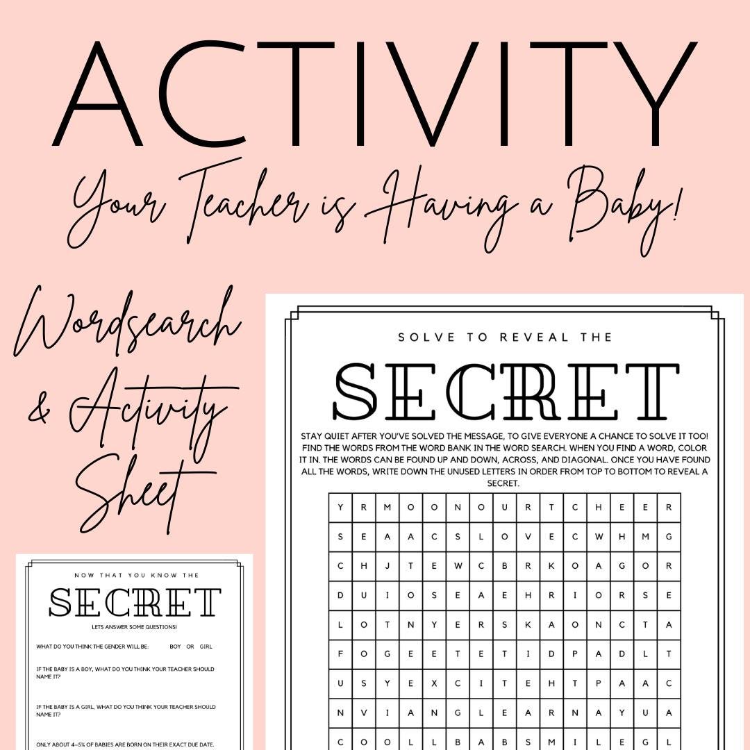 Your Teacher is Having a Baby Puzzle Pregnancy Announcement for ...