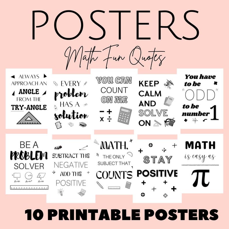 Math Classroom Decor Bundle, Math Poster Bundle, Math Classroom,math ...