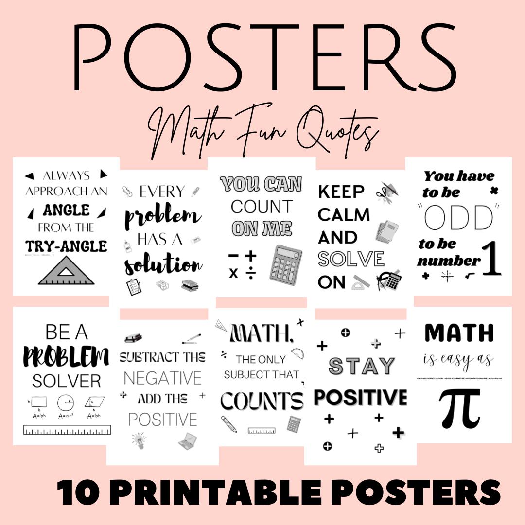 Math Classroom Decor Bundle, Math Poster Bundle, Math Classroom,math ...