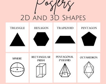 2D Shape Posters, Math Posters, Geometry, Classroom Decor - Etsy