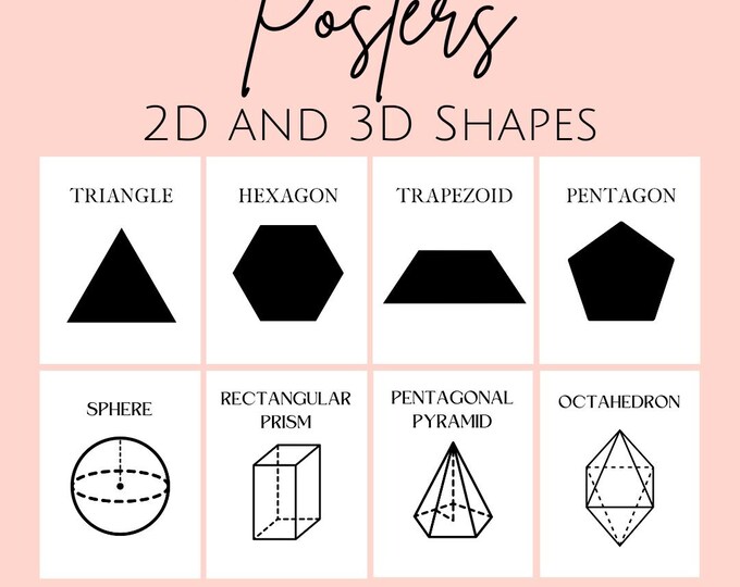 2D Shape Posters | Geometry Posters | Classroom Display | Math ...
