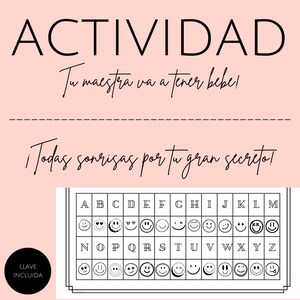 Your Teacher is Having a Baby Pregnancy Announcement in Spanish for ...