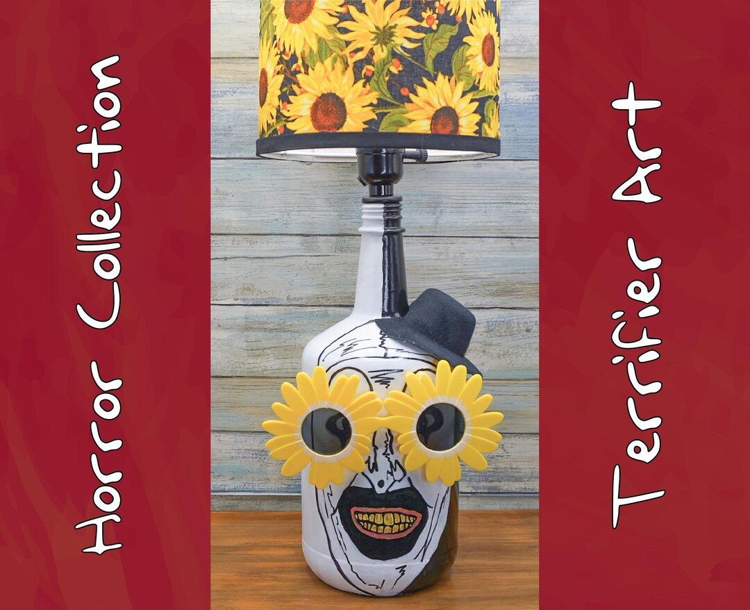Terrifier Art the Clown Hand Painted Lamp - Etsy