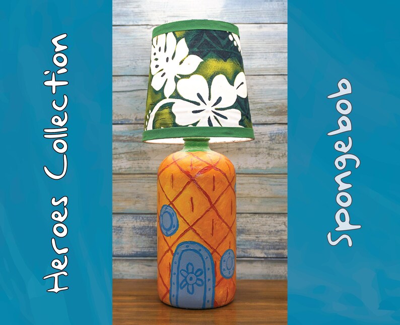 Spongebob Pineapple House Hand Painted Lamp - Etsy