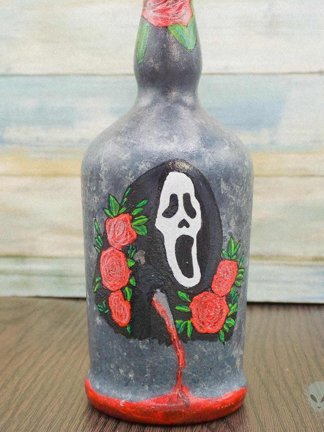 Ghostface With Flowers & Blood Scream Hand Painted Lamp - Etsy