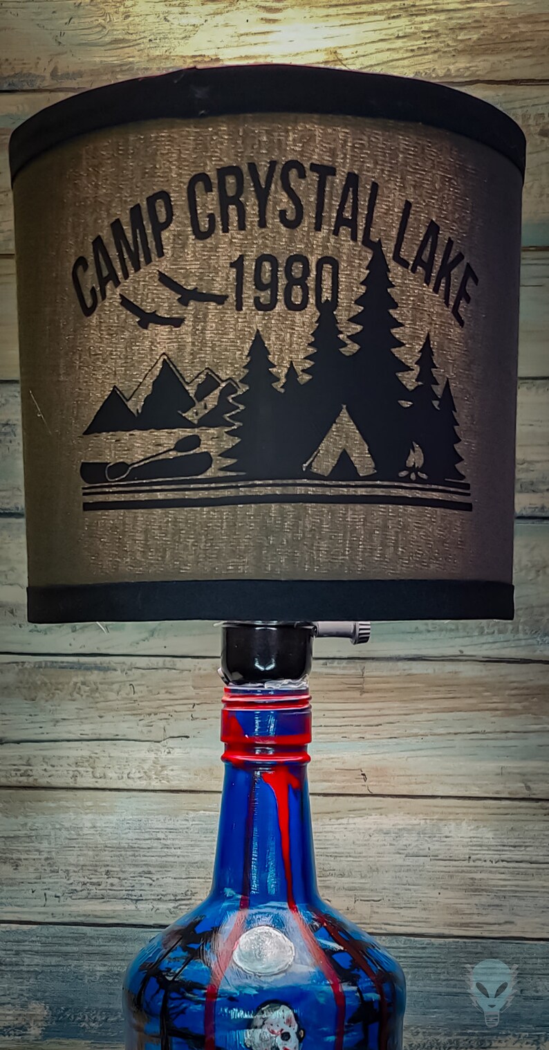 Hand Painted Jason Voorhees in the Forest Lamp - Etsy
