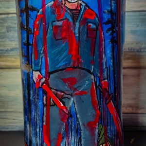 Hand Painted Jason Voorhees in the Forest Lamp - Etsy