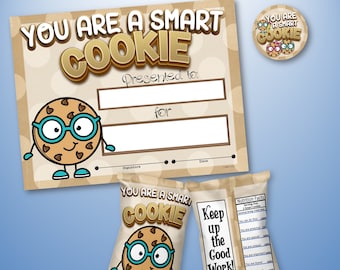 Smart Cookie Certificates With Treat Bag and Tag, Powerpoint ...
