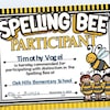 Spelling Bee Certificates, Powerpoint Certificates, Spelling Bee ...
