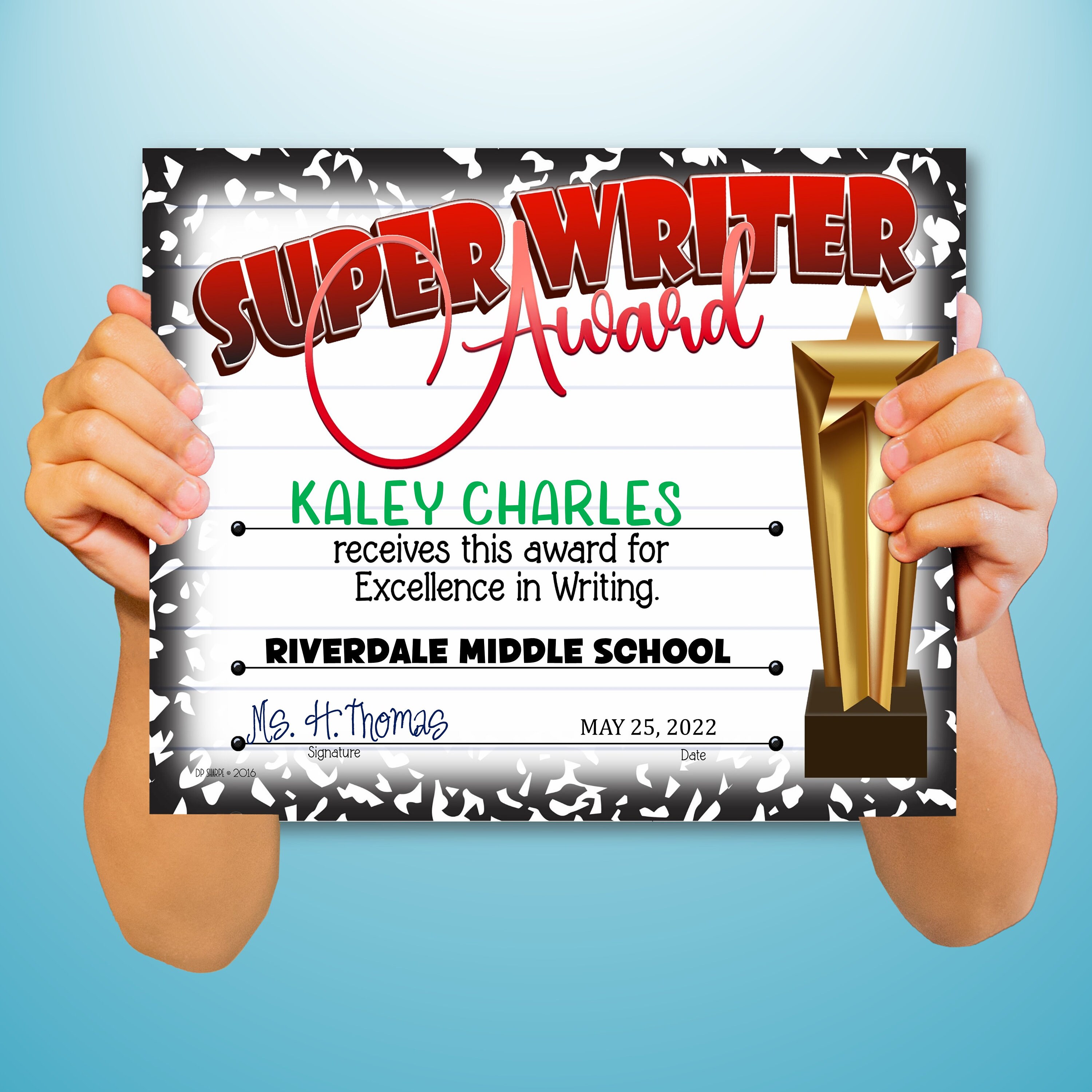 Writer Powerpoint Certificate, Powerpoint Certificate, Writer ...