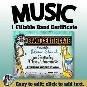 Band Certificate, Music, Powerpoint Certificates, School Certificates ...