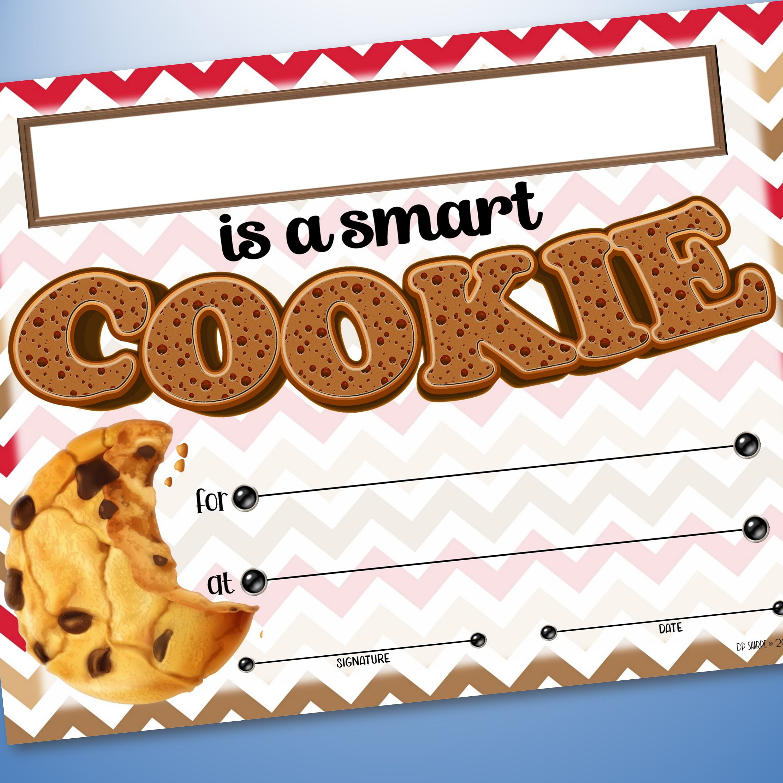 Smart Cookie Certificate With Treat Bag and Tag, Powerpoint ...