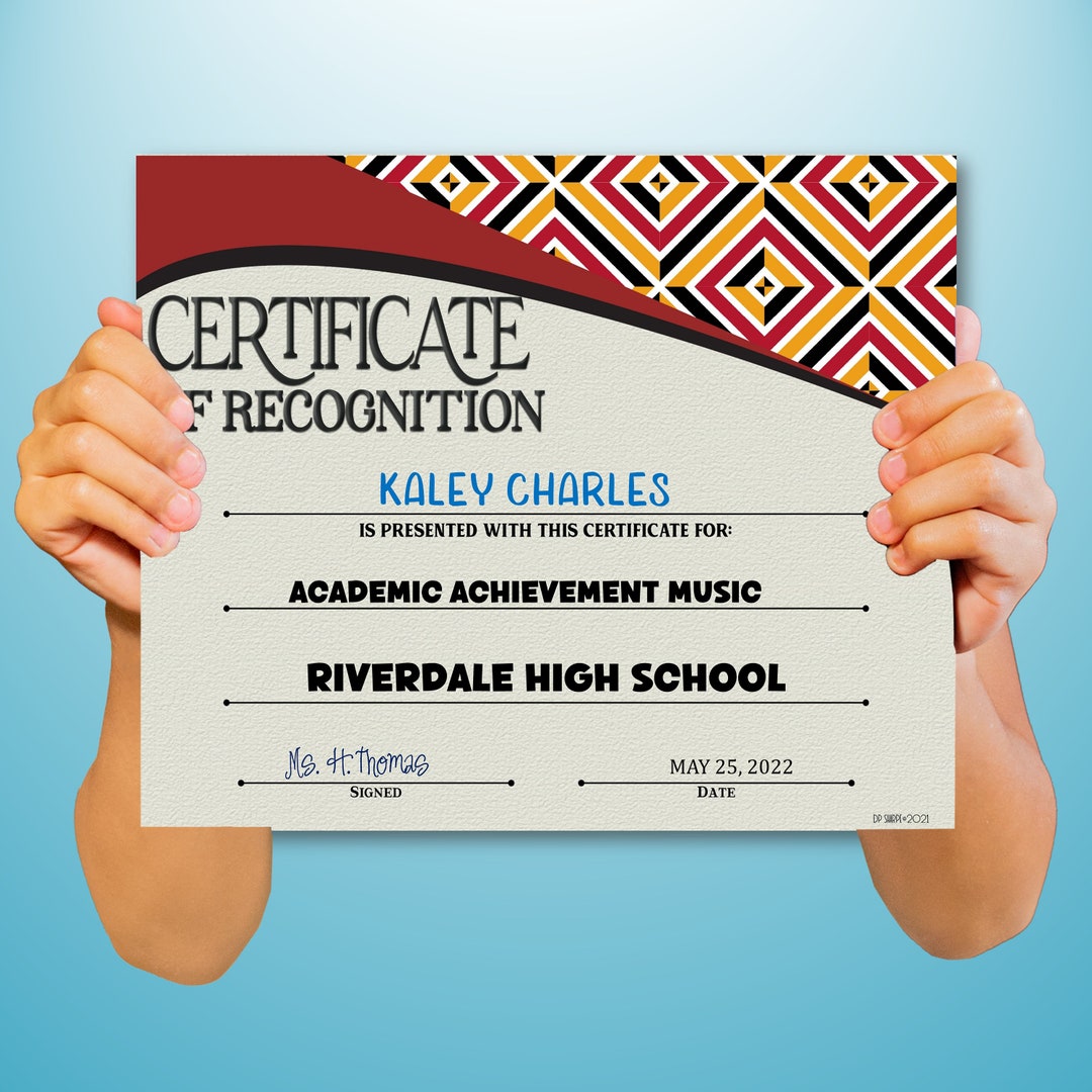 Kente Achievement/recognition Powerpoint Certificate, Fillable ...